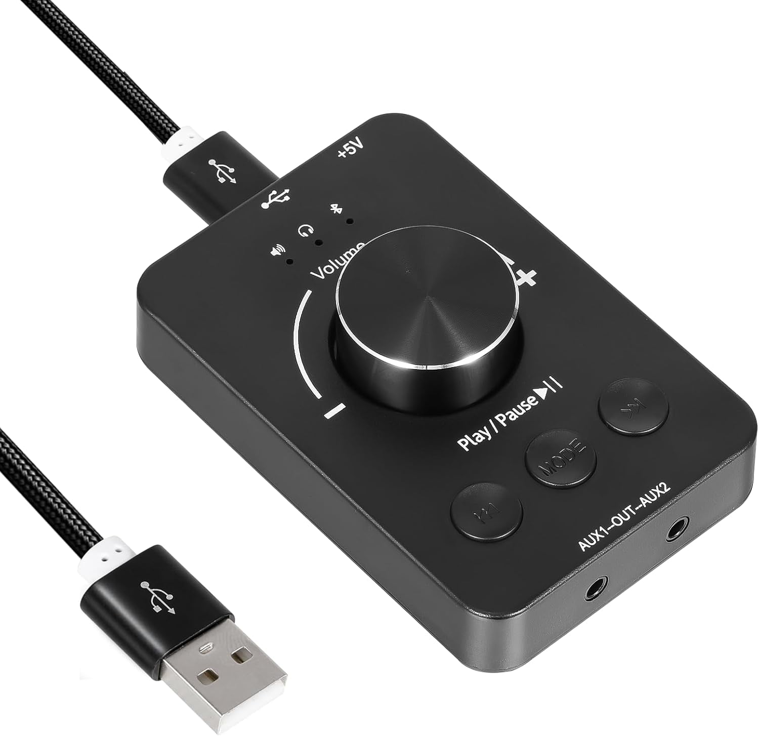 USB Volume Control Knob for PC and Laptop - One-Click Mute, BT ...