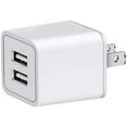 USB Wall Charger, 2-Port USB Charger Home Travel Wall Plug Power ...