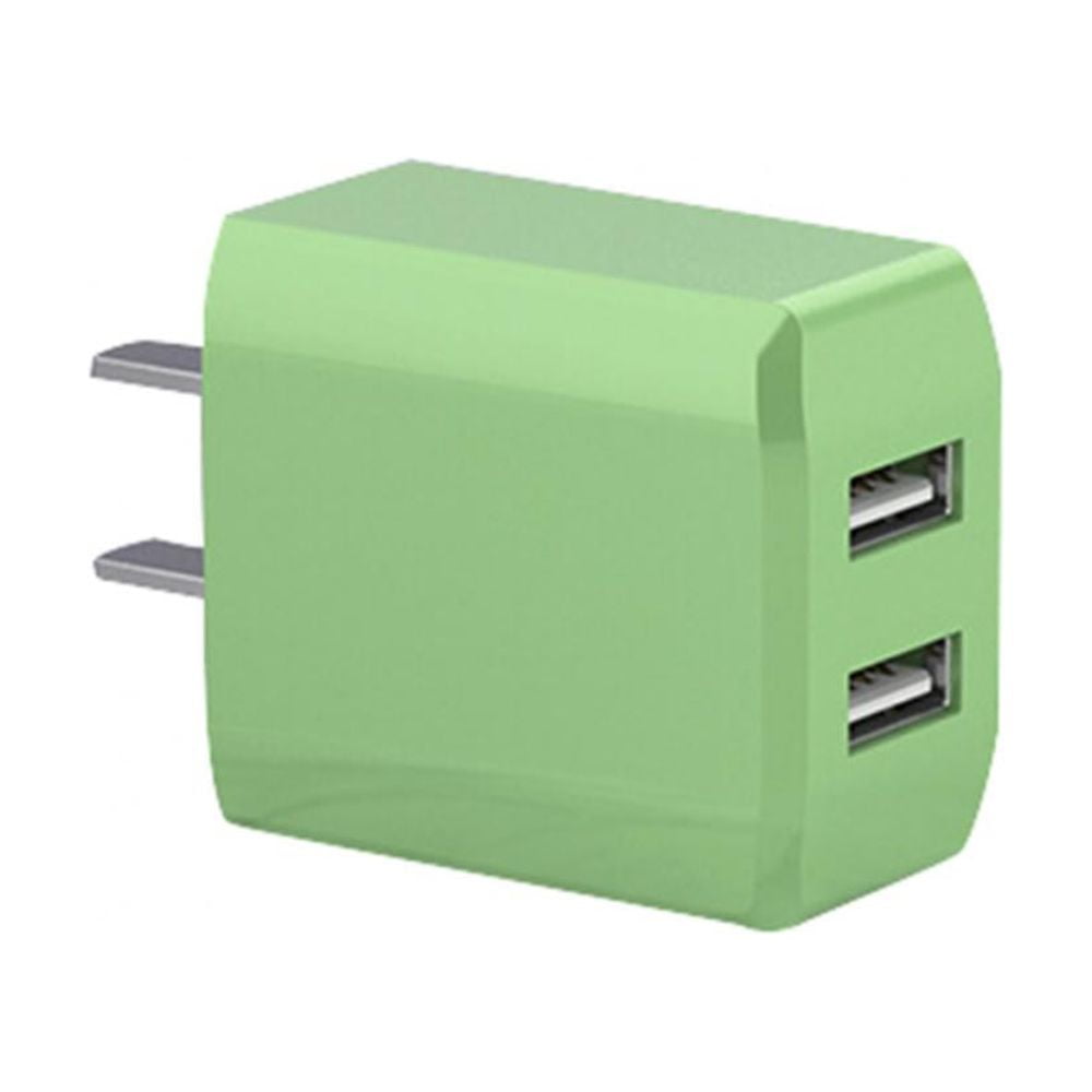 USB Wall Charger, 2A/5V Dual Port USB Cube Power Adapter Charger Plug ...