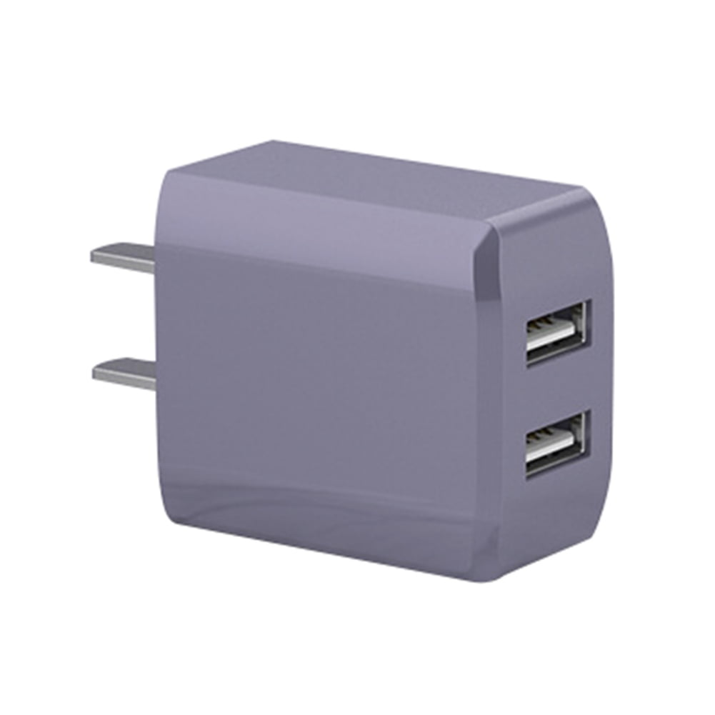 USB Wall Charger, 2A/5V Dual Port USB Cube Power Adapter Charger Plug ...