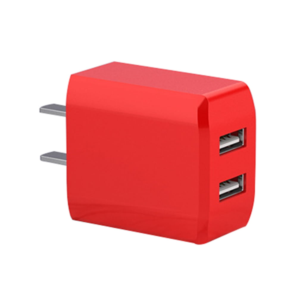 USB Wall Charger, Dual Port Power Adapter for Android/iOS/Type-C, Multi ...
