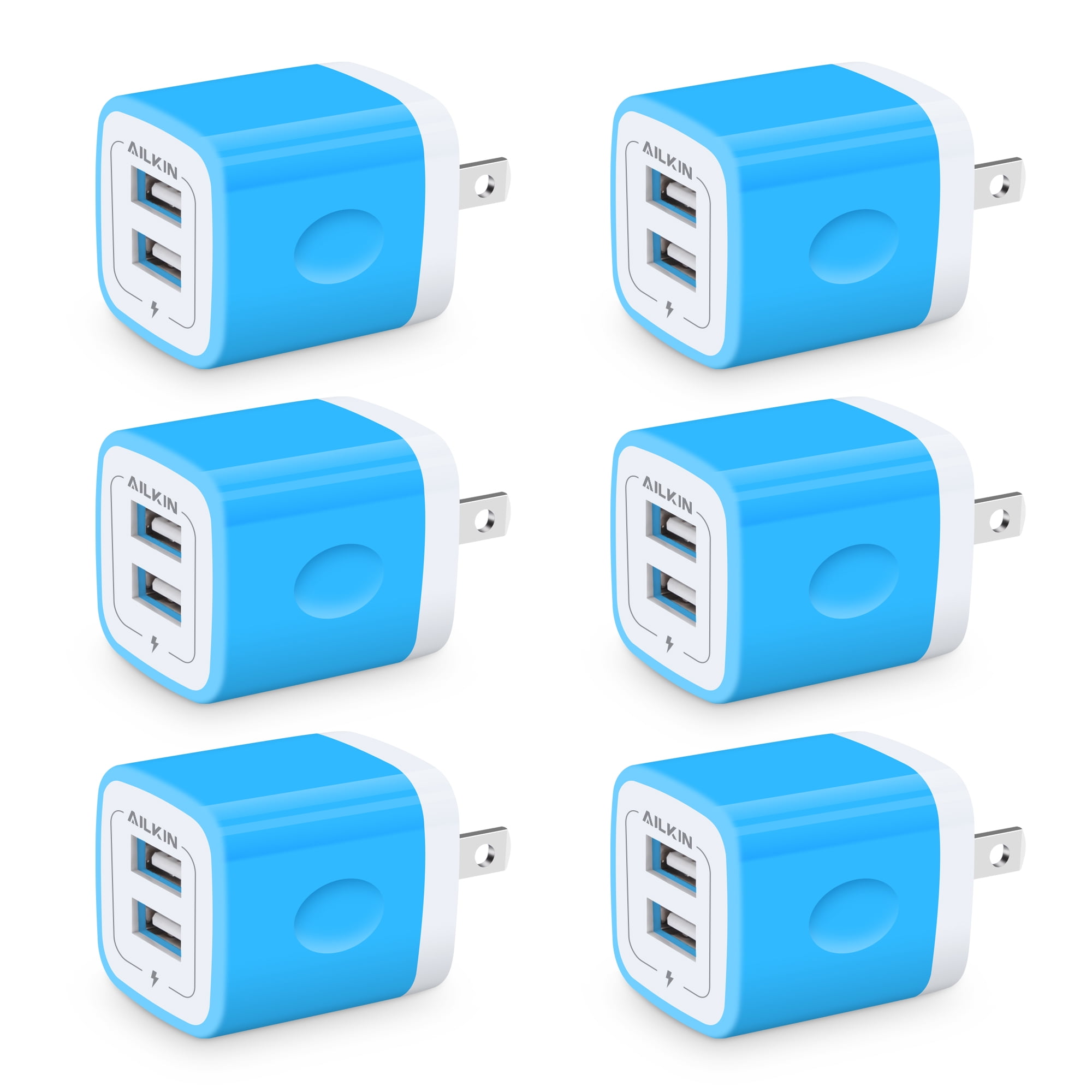 USB Wall Charger Block,Charging Blocks,6PCS USB Charger Adapter,2.1A ...