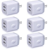 FiveBox 5Pack Dual USB A Wall Charger Block, Fast Charging Power ...