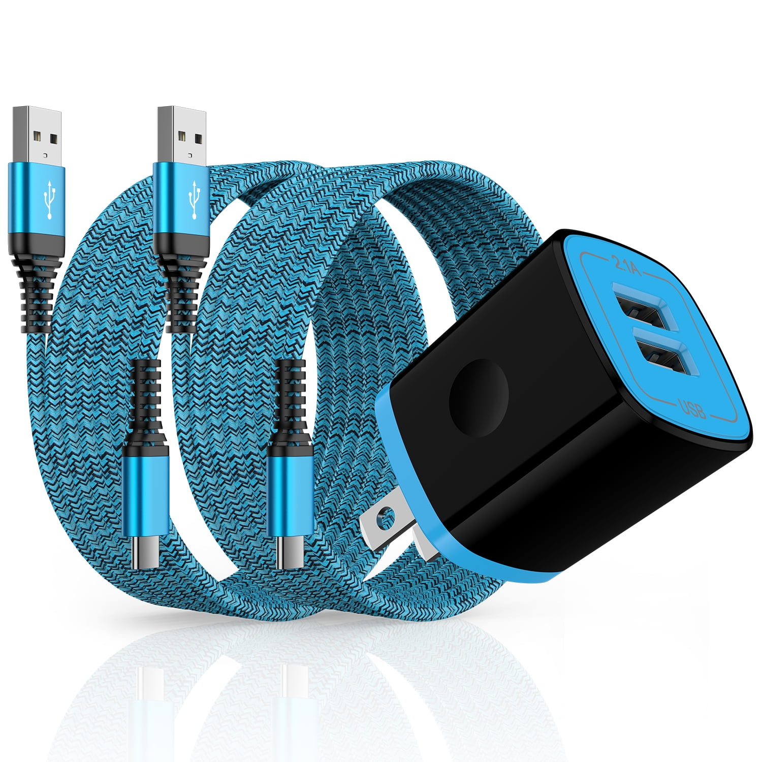 USB Wall Charger Block, Hootek 2.1A Dual Port USB Charger Block with ...