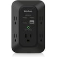 USB Wall Charger Surge Protector - 5 Outlet Extender with 4 USB ...
