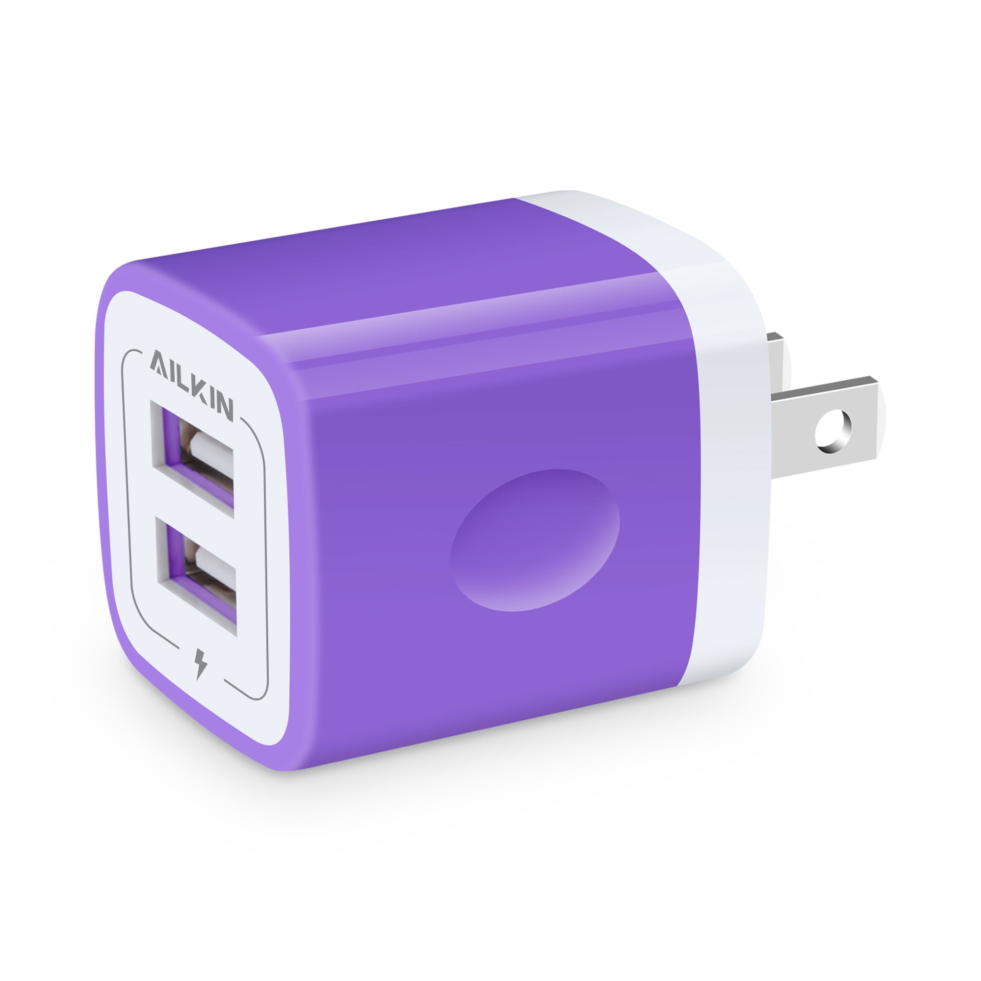 AILKIN Dual Port USB Wall Charger, 2.1A Fast Charging Station, Multi ...