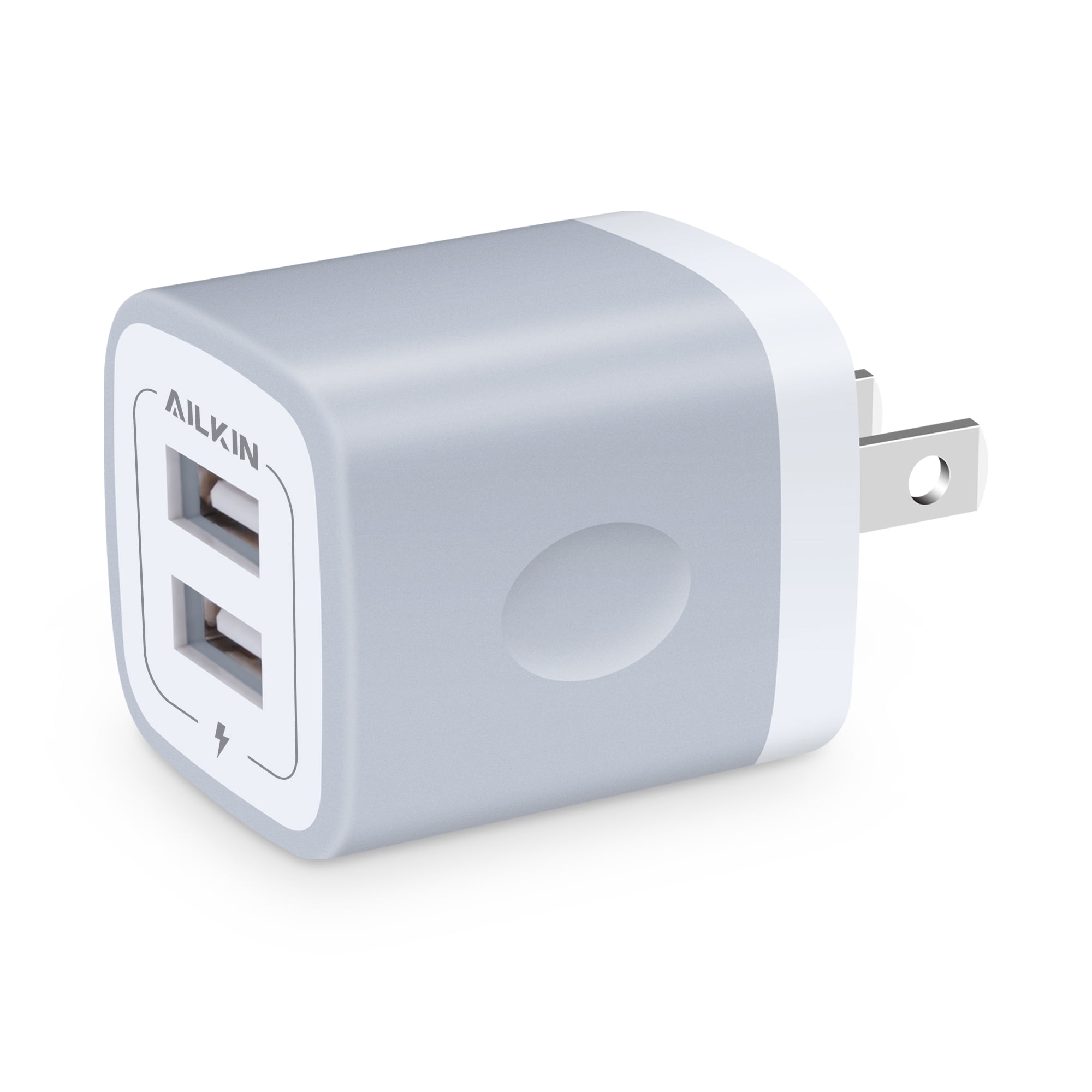 USB Wall Charger,USB Charger Adapter,AILKIN 2.1A Dual Port Fast ...
