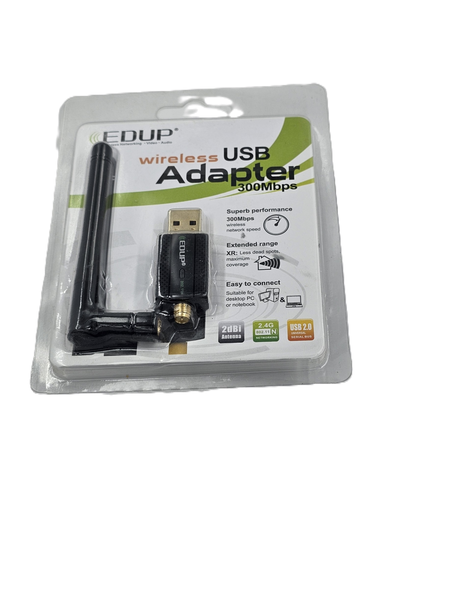 USB Wi-FI internet Receiver Adapter 300Mbps Long Range 1000FT NO Driver ...