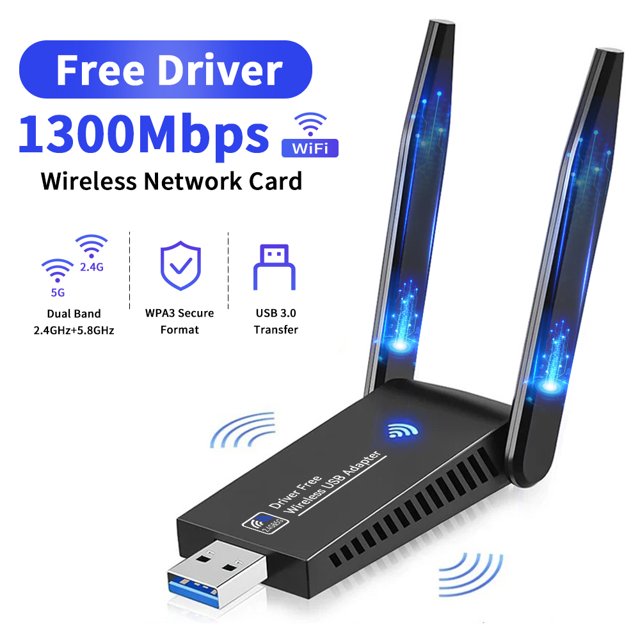 Onlesy USB WiFi 6 Adapter, AX1800 Dual Band, Wireless Network Adapter ...