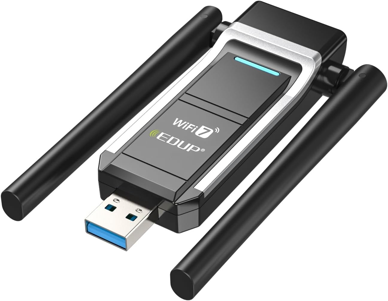 USB WiFi 7 Adapter BE6500 Wireless Network Card IEEE 802.11be Tri-Band ...