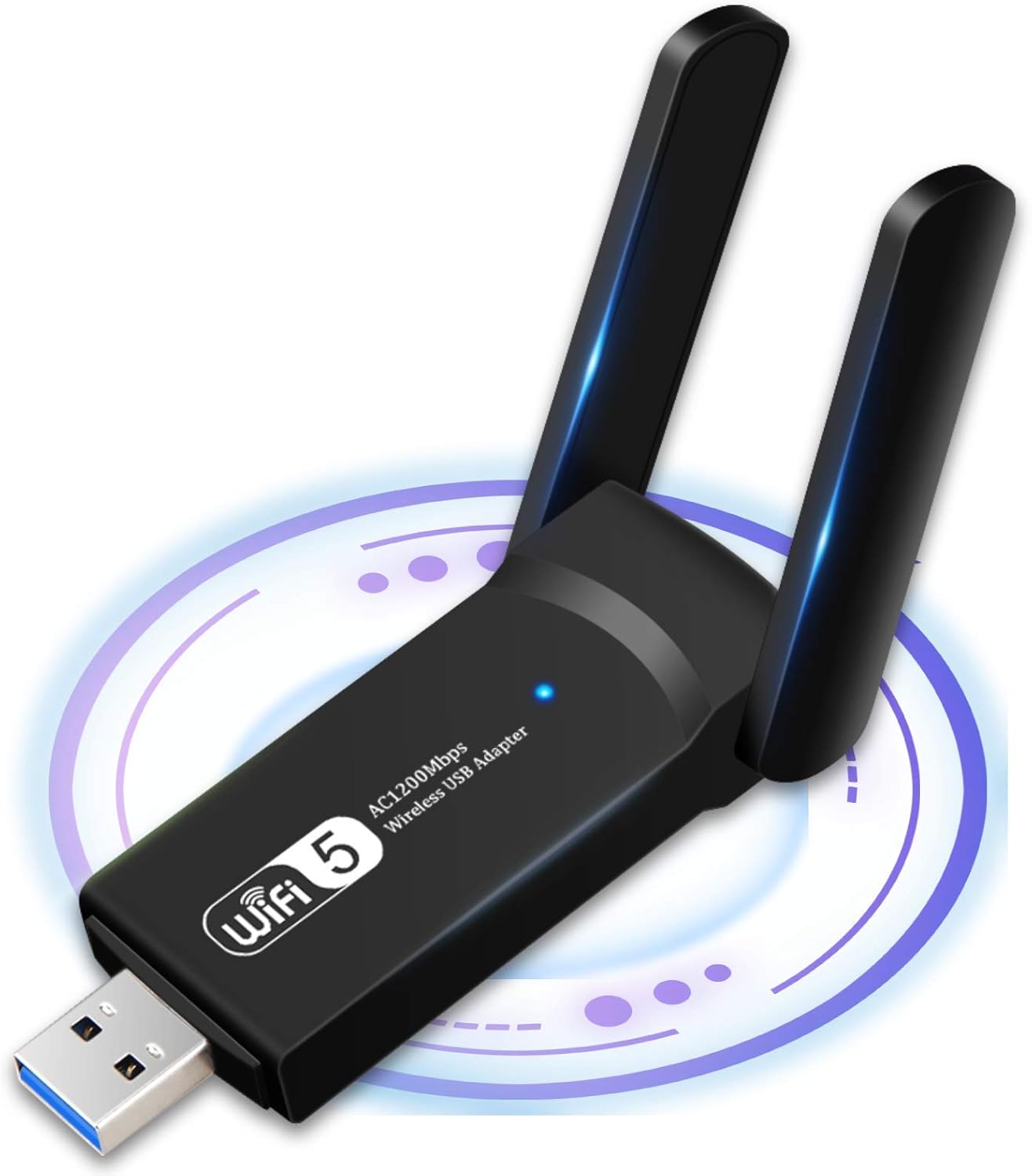 USB WiFi Adapter, Mini WiFi Dongle, 1200Mbps WiFi Dongle USB 3.0 Dual ...