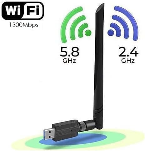 USB WiFi Adapter, Wireless Network Adapter, 1300Mbps USB Wifi Adapter ...