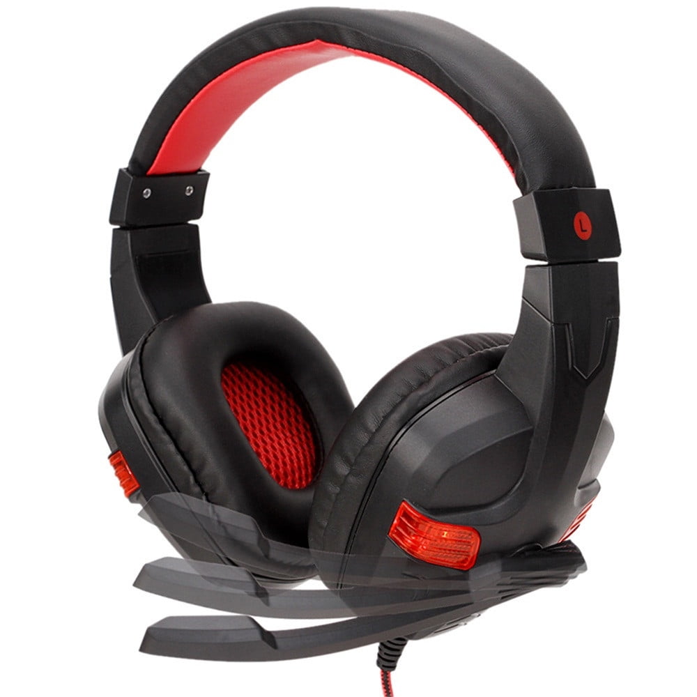 USB Wired LED 3.5mm Gaming Headset Headphones with Mic for PC Laptop ...