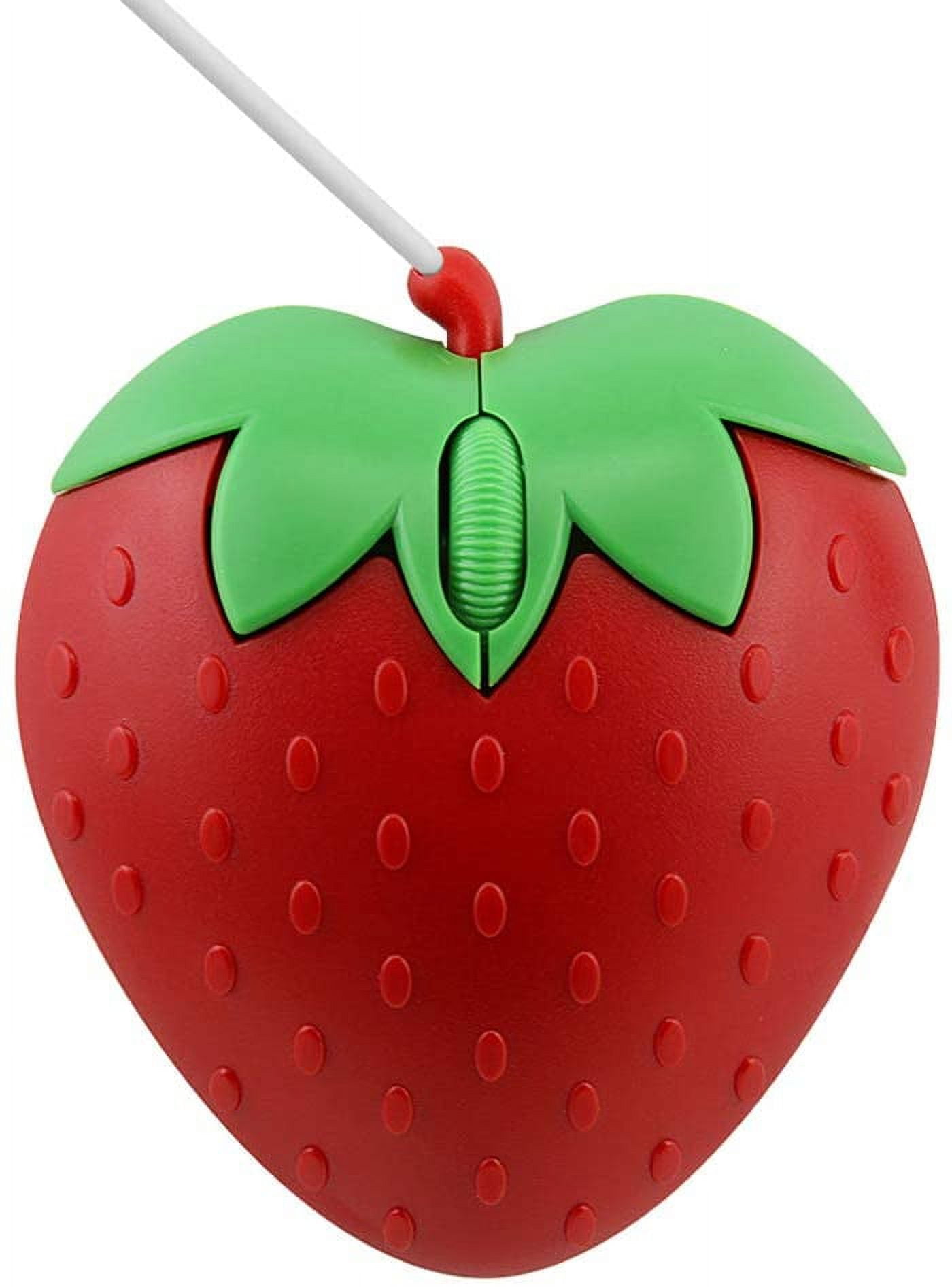 USB Wired Mouse Cute Fruit Strawberry-shaped Wired Mouse Portable Mini ...