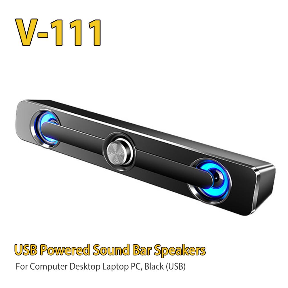 USB Wired Powerful Computer Speaker Bar Stereo Subwoofer Bass Speaker ...