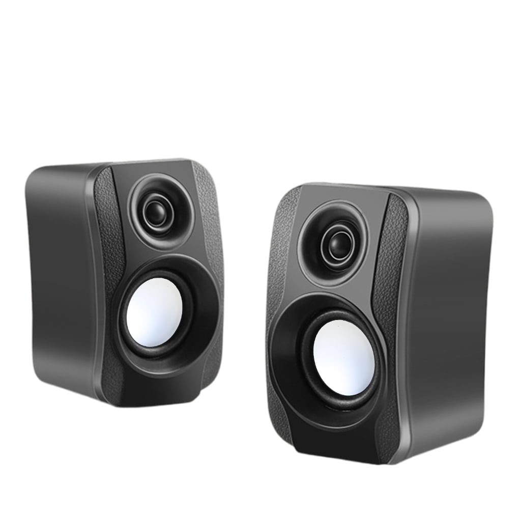 USB Wireds Speaker Stereo Subwoofer Sound Box 3.5mm Input USB Power ...