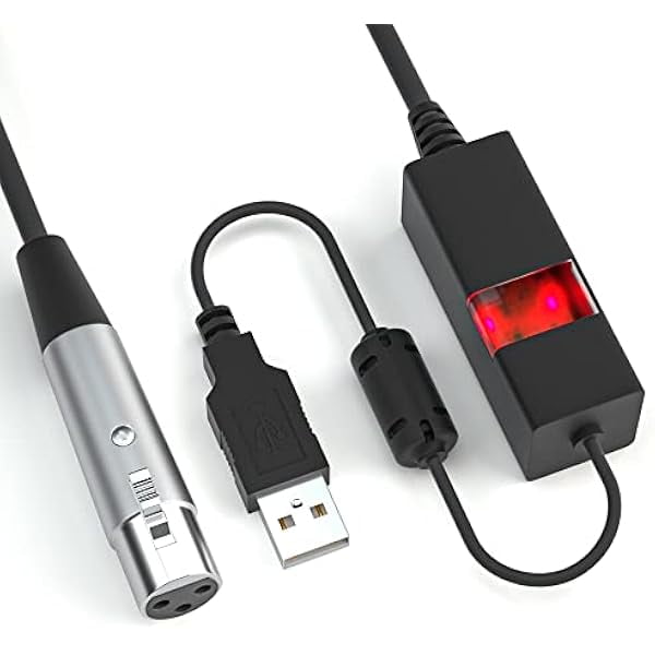 USB to XLR Cable, USB Microphone Cable [10FT] USB Male to XLR Female ...