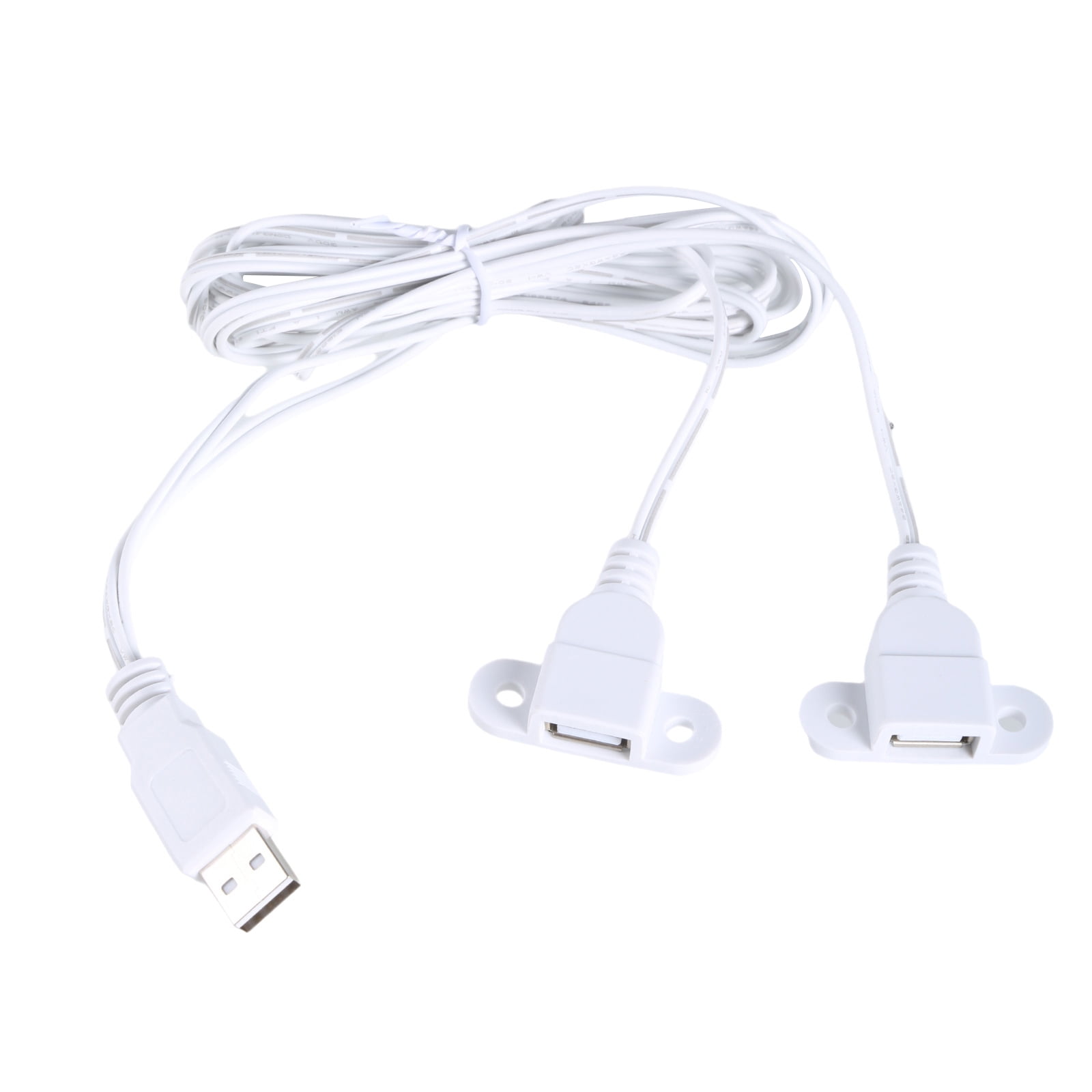 USB Y Splitter Cable Male to Double Female Extension Charging Cord For ...