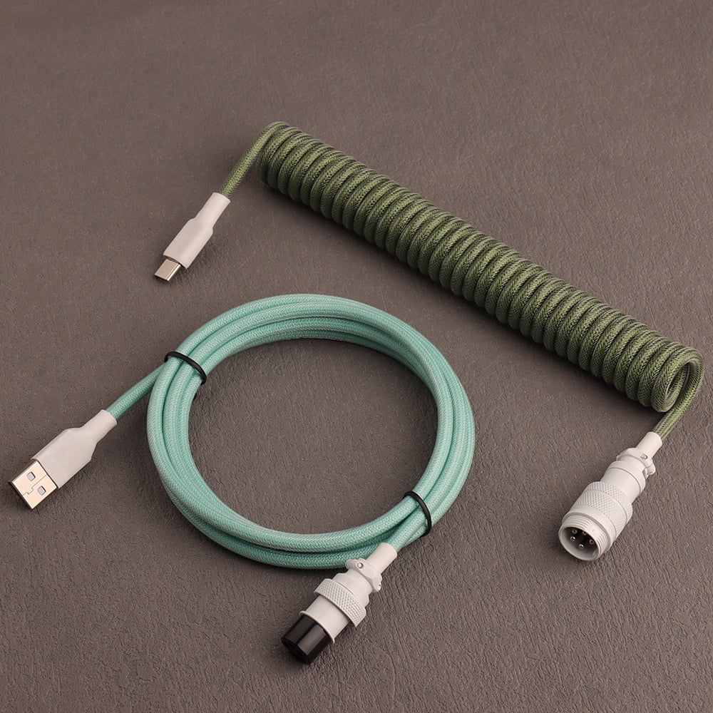 USB a to C Coiled Keyboard Cable with GX16 Detachable Connector for ...