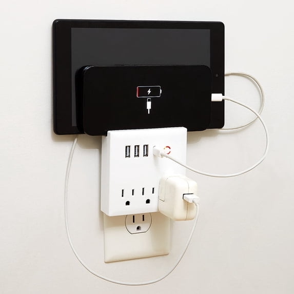 USB And Outlet Adapter With Phone Holder - Ultimate Charging Hub ...
