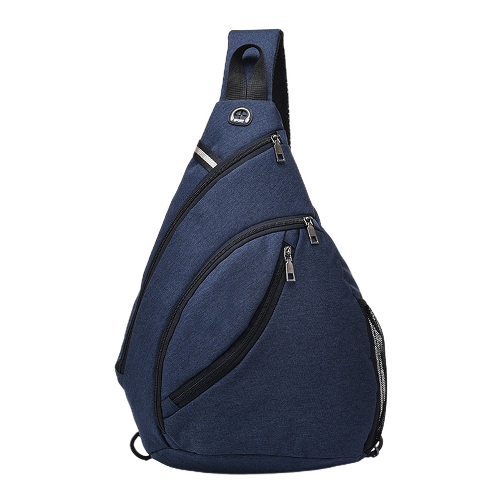 USB backpack waterproof travel shoulder chest bag-reflective diagonal ...