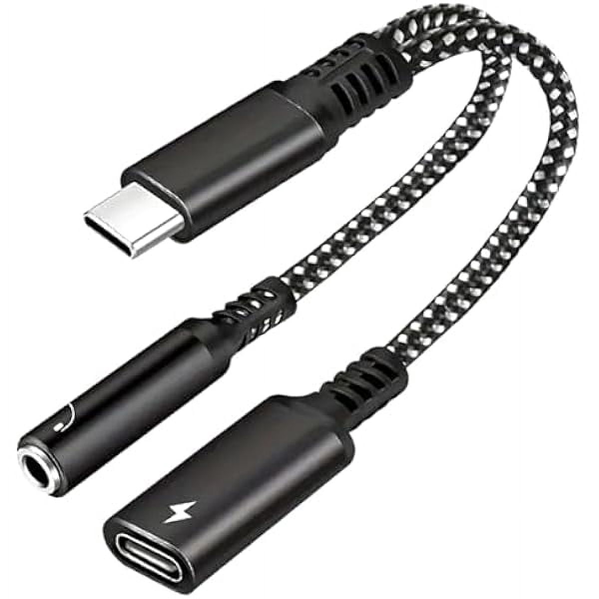 USB c to 3.5mm Headphone and Charger Adapter,2 in 1 USB C to Aux Audio ...