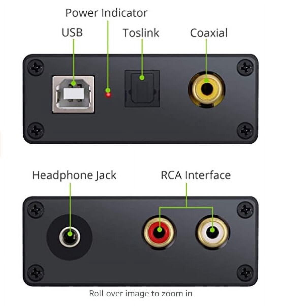 USB digital to mode audio decoder USB to fiber coaxial + RCA audio ...
