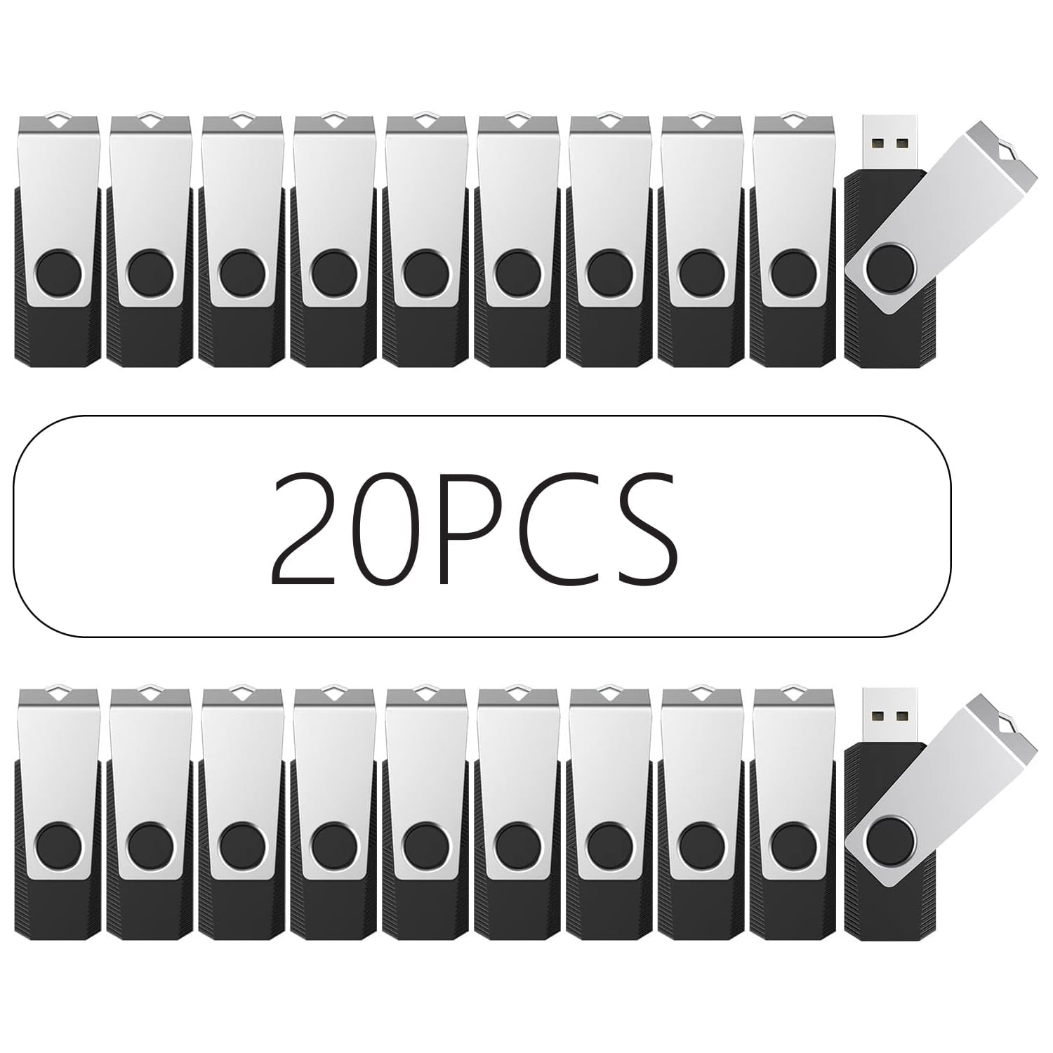 USB flash drive 4GB 20 pack, thumb drive rotating memory stick jump ...