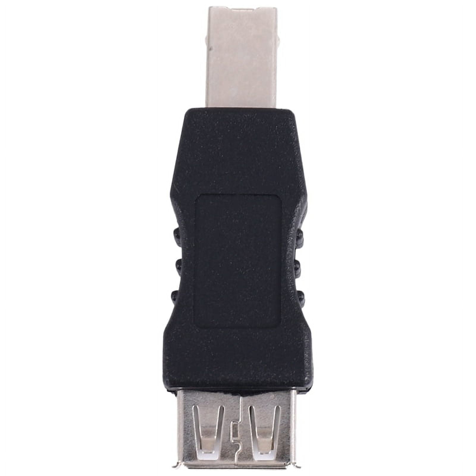 USB printer adapter type A female - type B male black silver tone ...