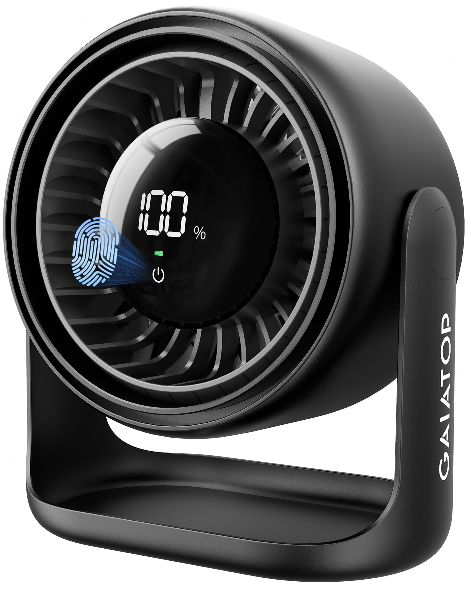 USB rechargeable desk fan, 4000mAh battery, 5 speed settings, ultra ...