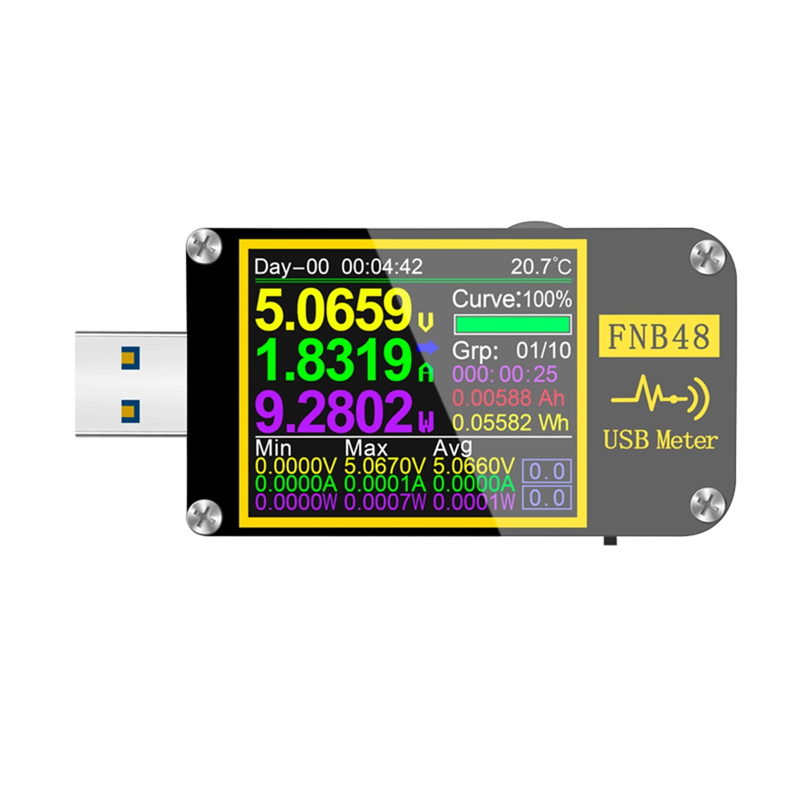USB tester FNB48 ammeter Voltage Current Voltmeter QC4 + PD3.0 2.0 PPS ...
