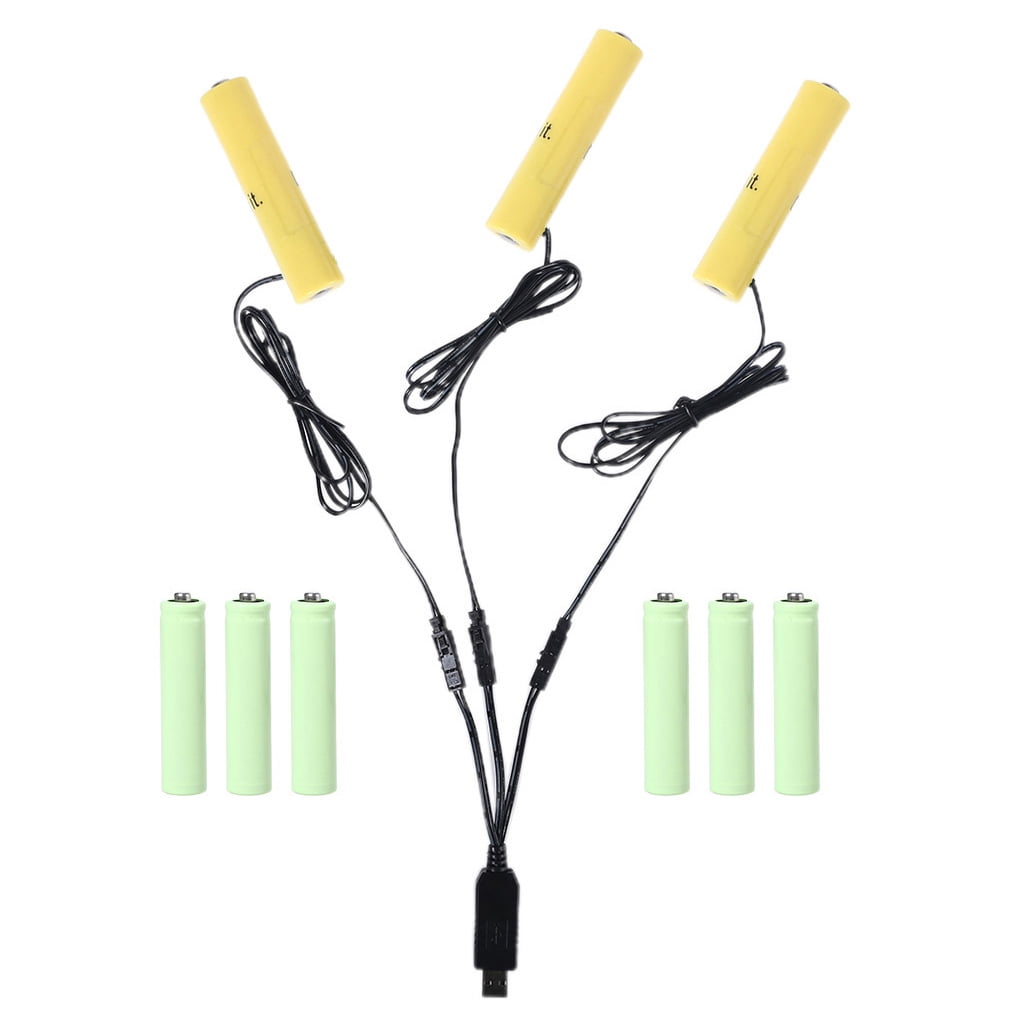 USB to 1.5V 3V 4.5V 6V 3in1 AAA Battery Eliminate Can Replace 1-4AAA ...