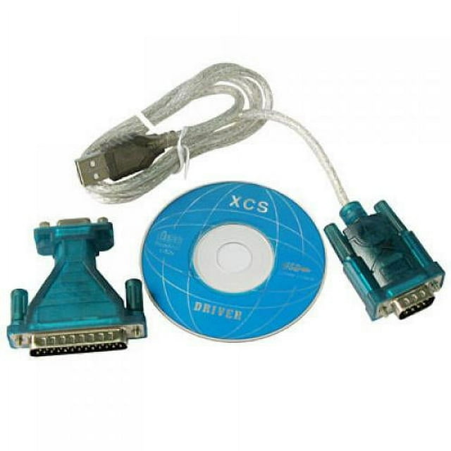 USB to 232 connection adapter + DB25 male to DB9 female connector ...