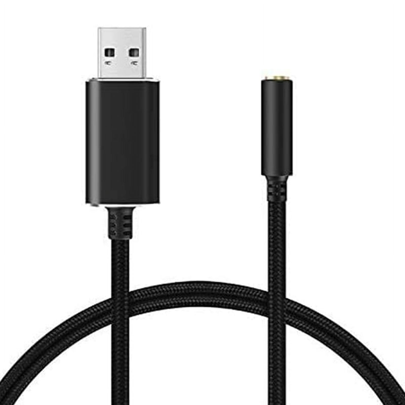 USB to 3.5mm Audio Adapter and Microphone for , , PC - Walmart.com