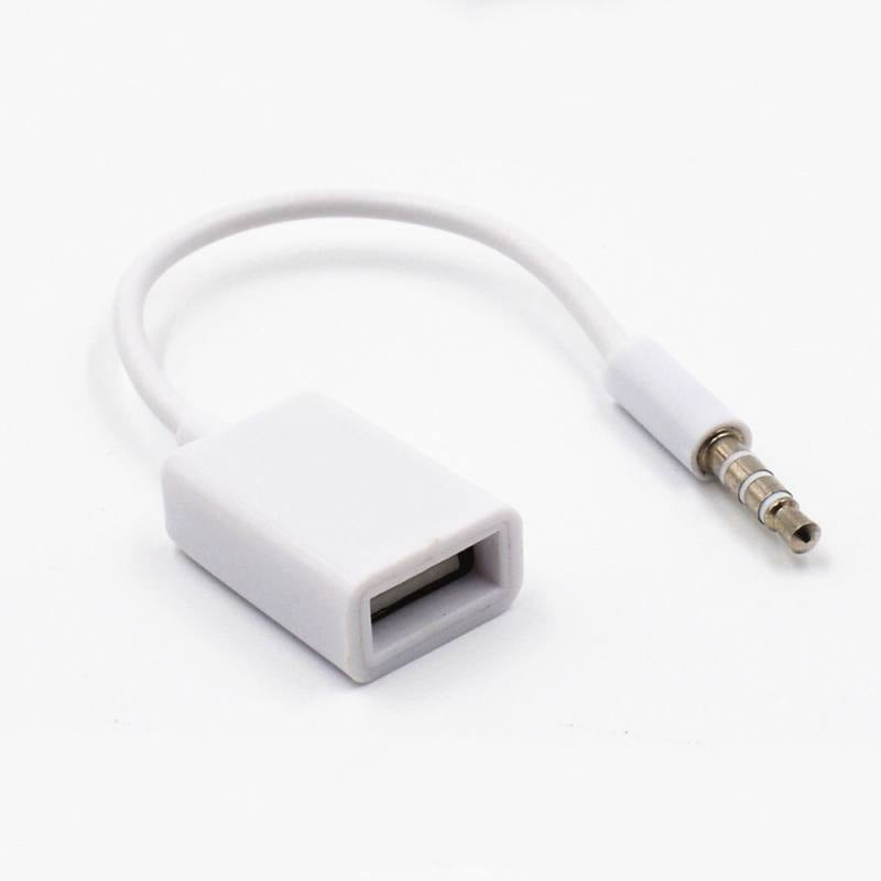 USB to 3.5mm Audio Cable Car Male to Female AUX Plug Jack Converter ...