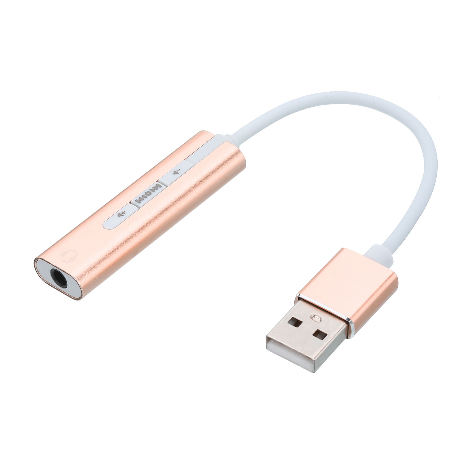 USB to 3.5mm Audio Sound Card Adapter Support HI-FI 7.1 Golden ...