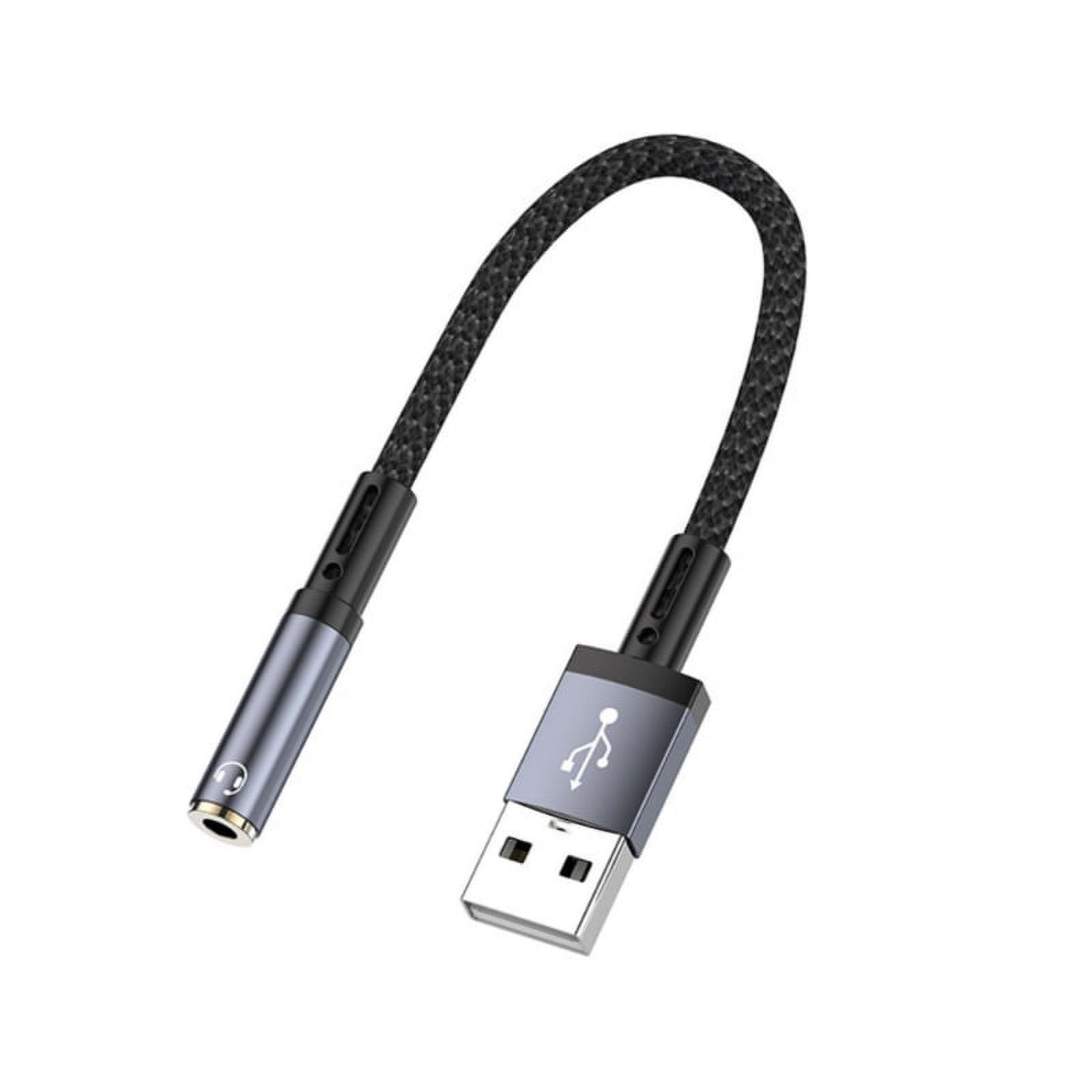 USB to 3.5mm Jack Audio Adapter USB to 3.5mm Audio Aux Cable for ...