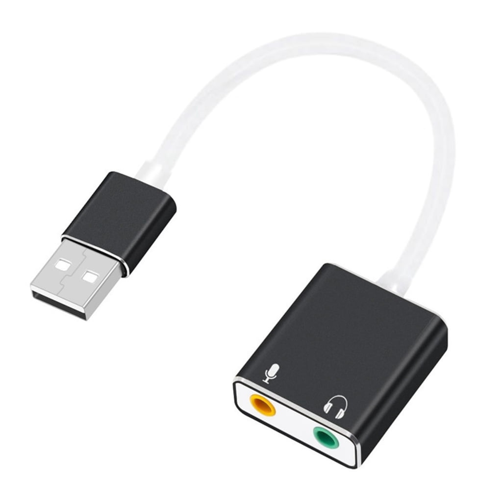 USB to 3.5mm Sound Adapter External Stereo Sound Card for /PC/Laptop ...