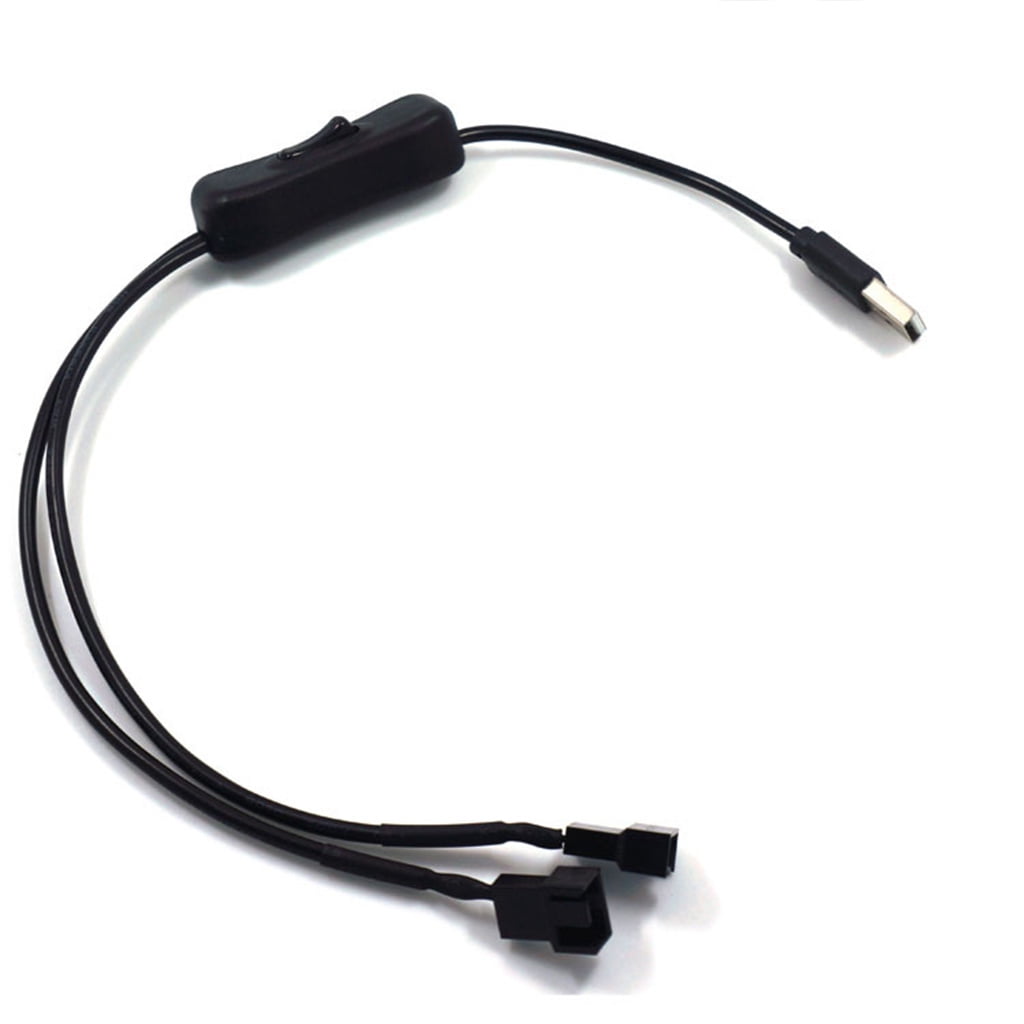 USB to 3-Pin / 4-Pin PWM 5V CPU for Case Fan Connector Power Adapter ...