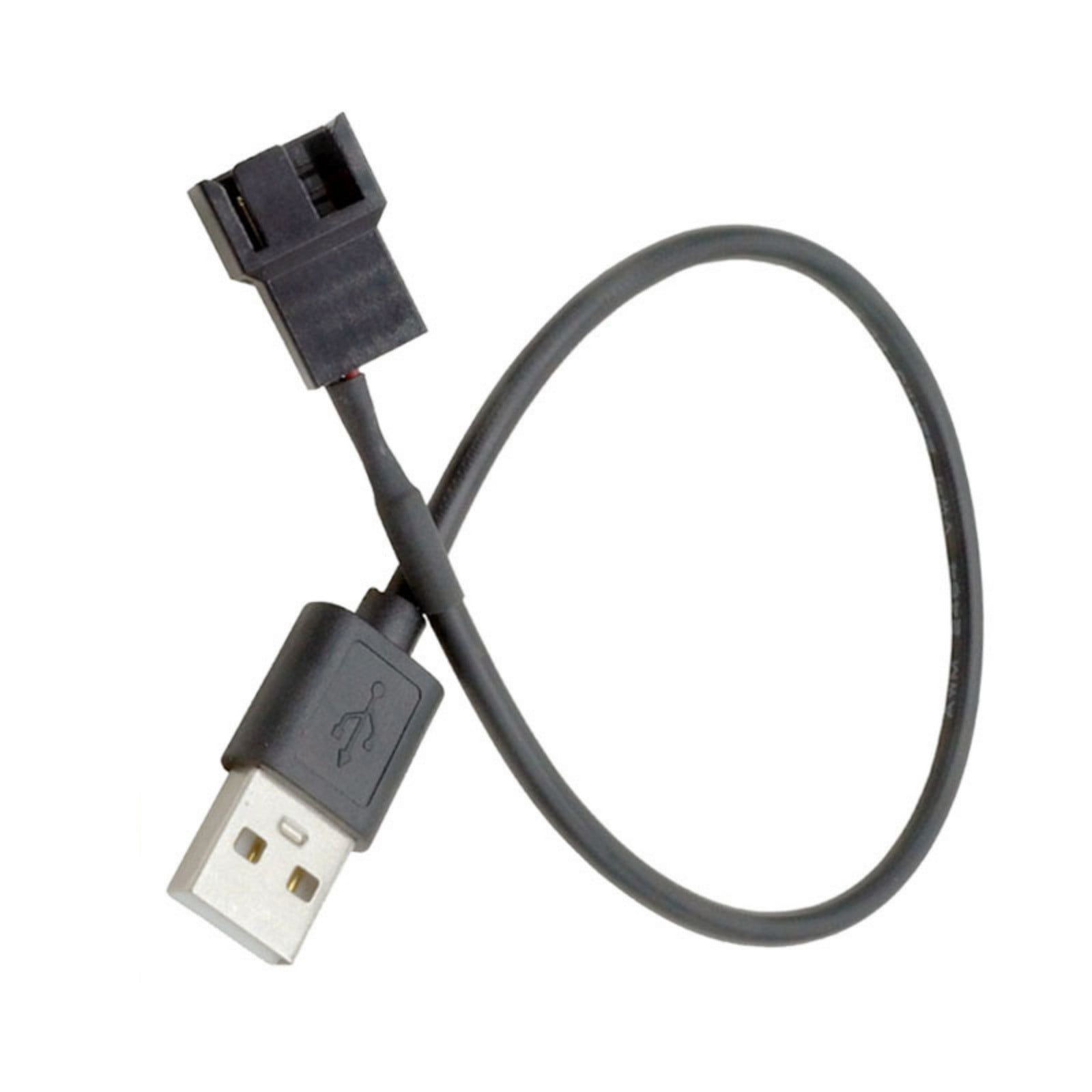 USB to 3Pin/4Pin 5V Braided Fan Adapter Cable for PC Cooling Case Power ...