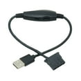 USB to 4Pin 5V to 12V USB Sleeved Fan Power Adapter Cable with Switches ...