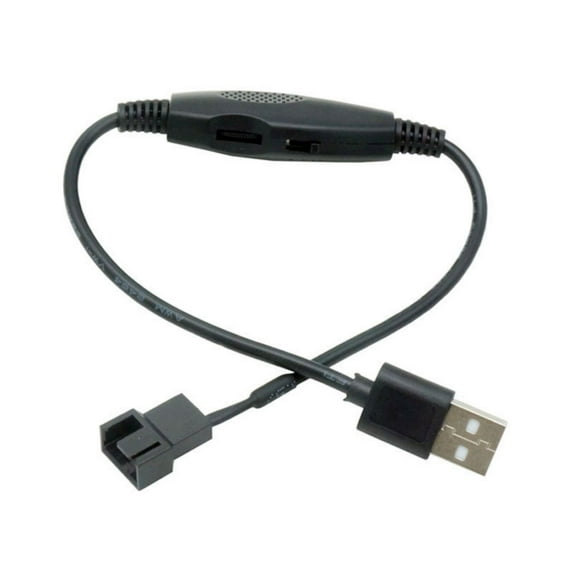 USB to 4Pin 5V to 12V USB Sleeved Fan Power Adapter Cable with Switches ...