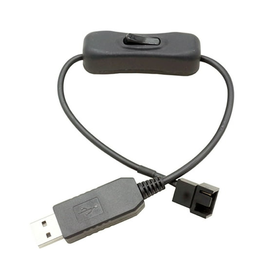 USB to 4Pin Computer Fan Power Cable Computer Case Adapter Cord 12V to ...