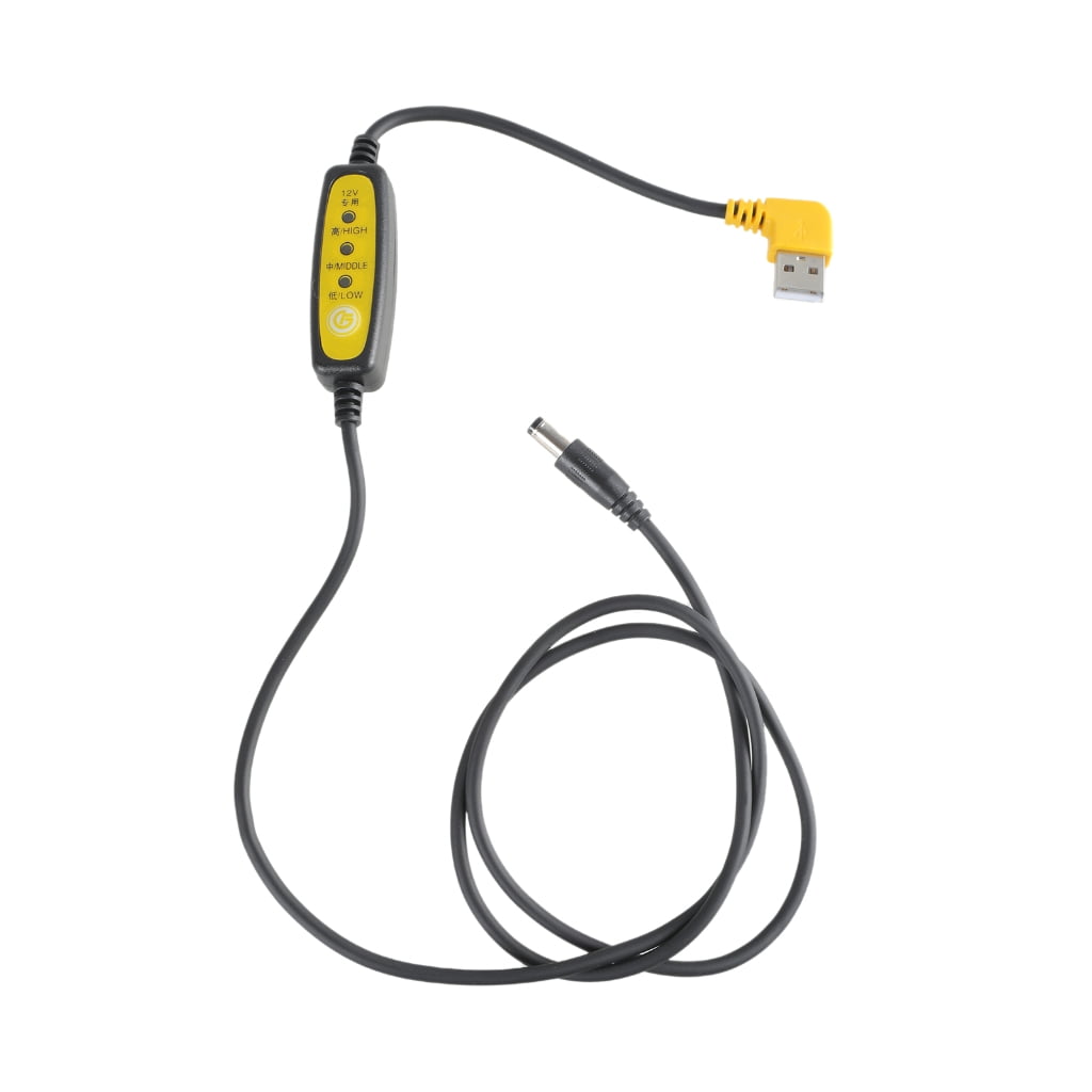 USB to 5.5x2.1mm 12V Brightness Speed Control Cable with Switches for ...