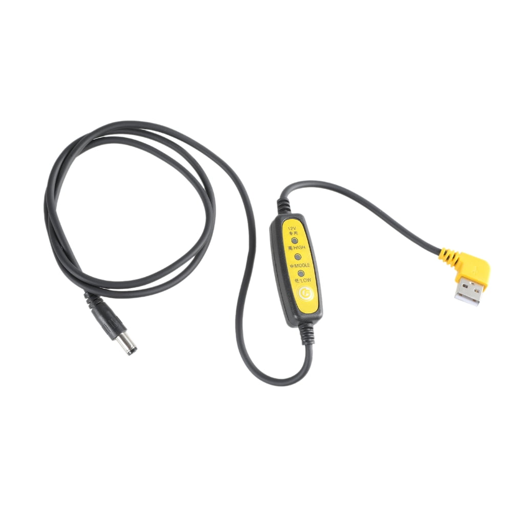 USB to 5.5x2.1mm 12V Brightness Speed Control Cable with Switches for ...