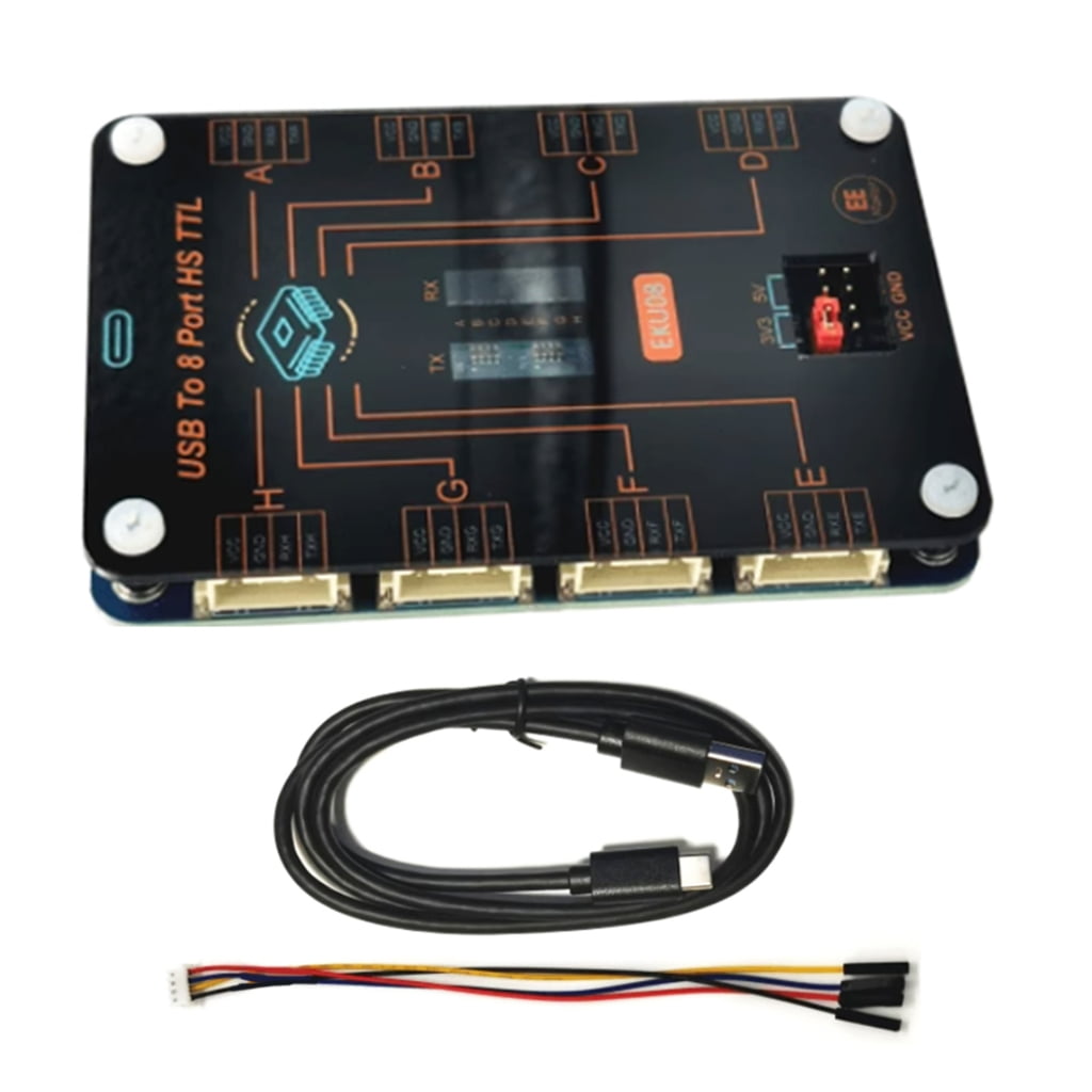 USB to 8CH TTL Serial Modules 8 Channel LED Indicators 3.3V 5V Support 6Mbps - Walmart.com