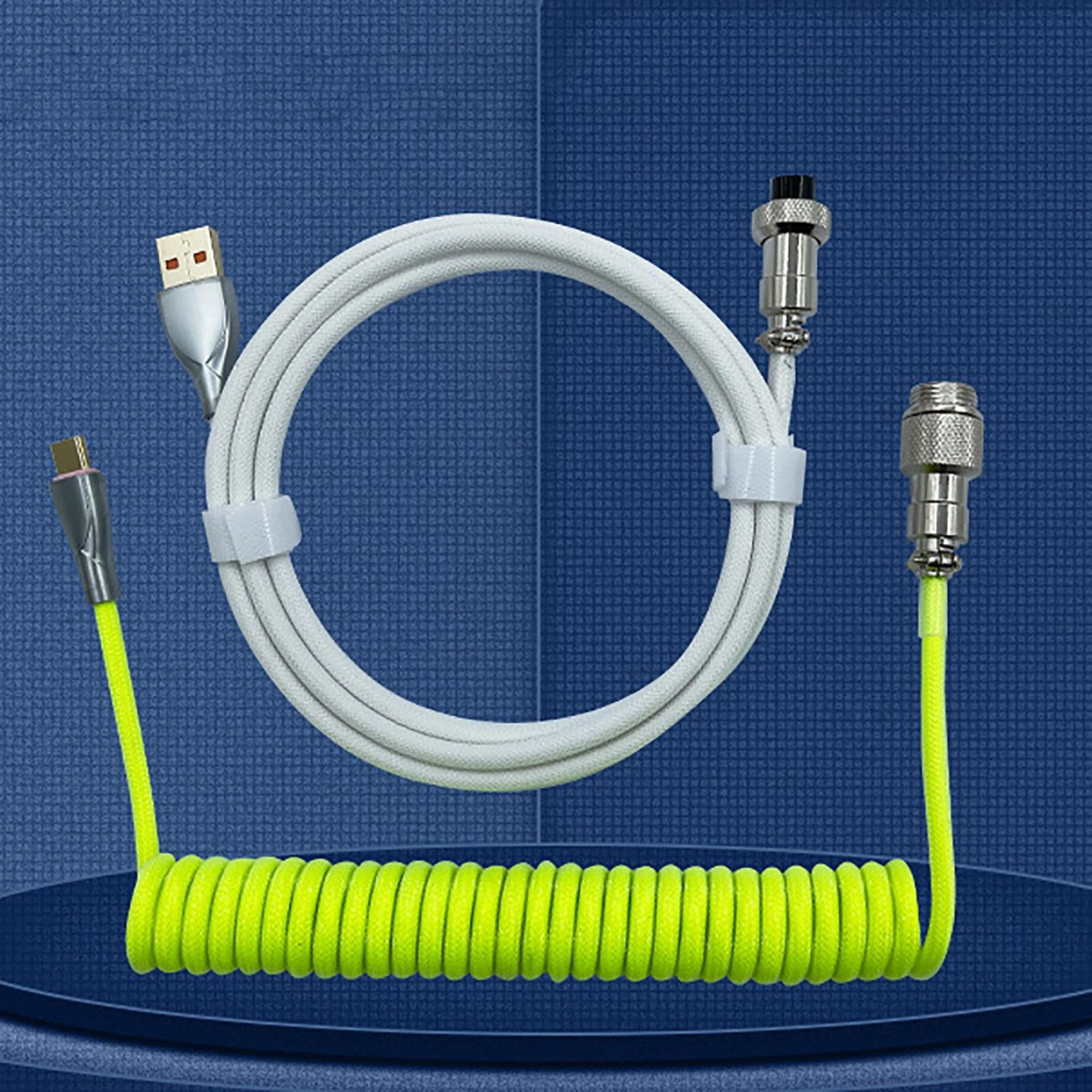 USB to Cable Line Mechanical Keyboard , Green White - Walmart.com