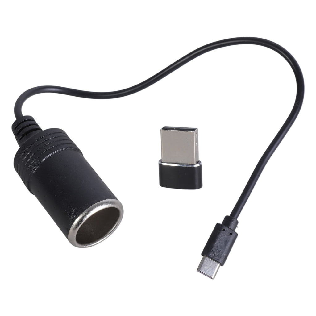 USB to Car Cigarettes Lighters Female Socket 12V Power Cable with Type ...