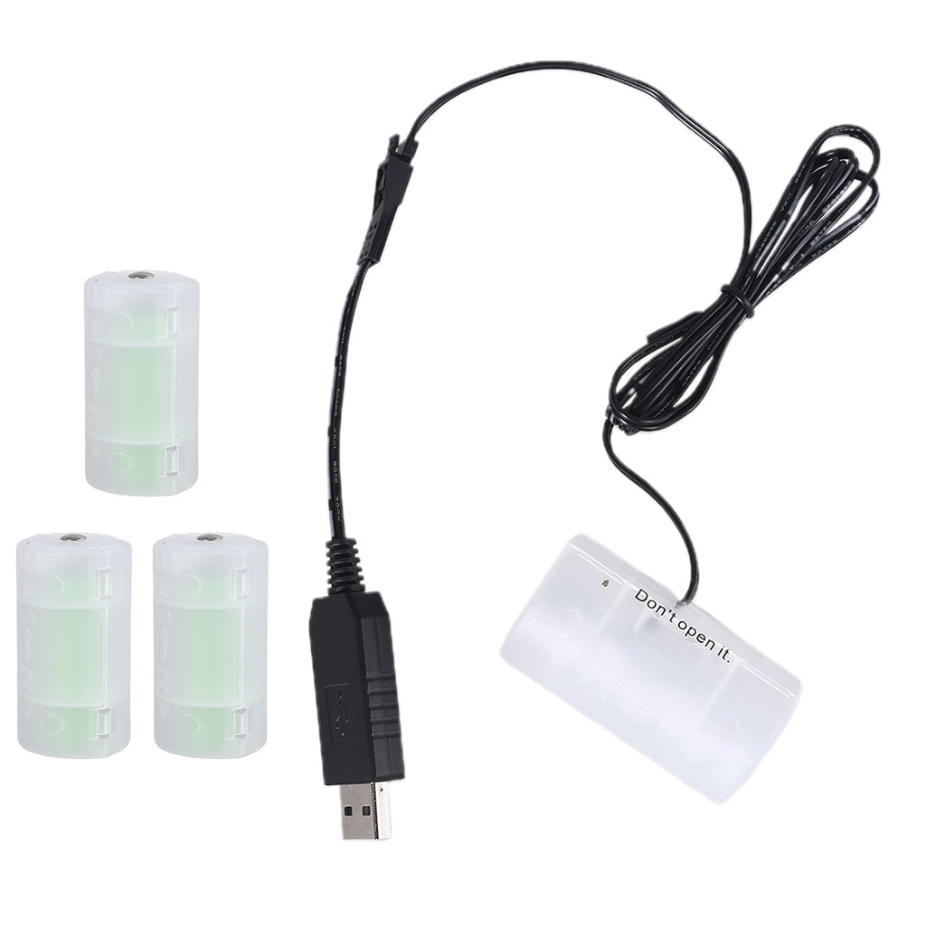 USB to D Cell Battery Cable Replace 1-4pcs D Size 1.5V Batteries for ...