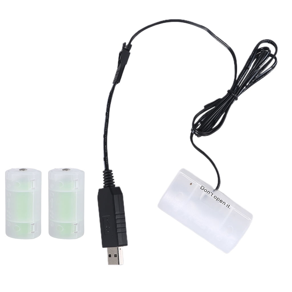 USB to D Cell Battery Eliminator Cable Can Replace 1-4pcs LR20 D 1.5V ...